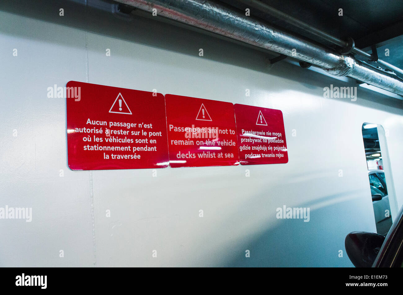 ferry, ferryboat, ship DFDS SEAWAYS, advice, notice, warning for ...