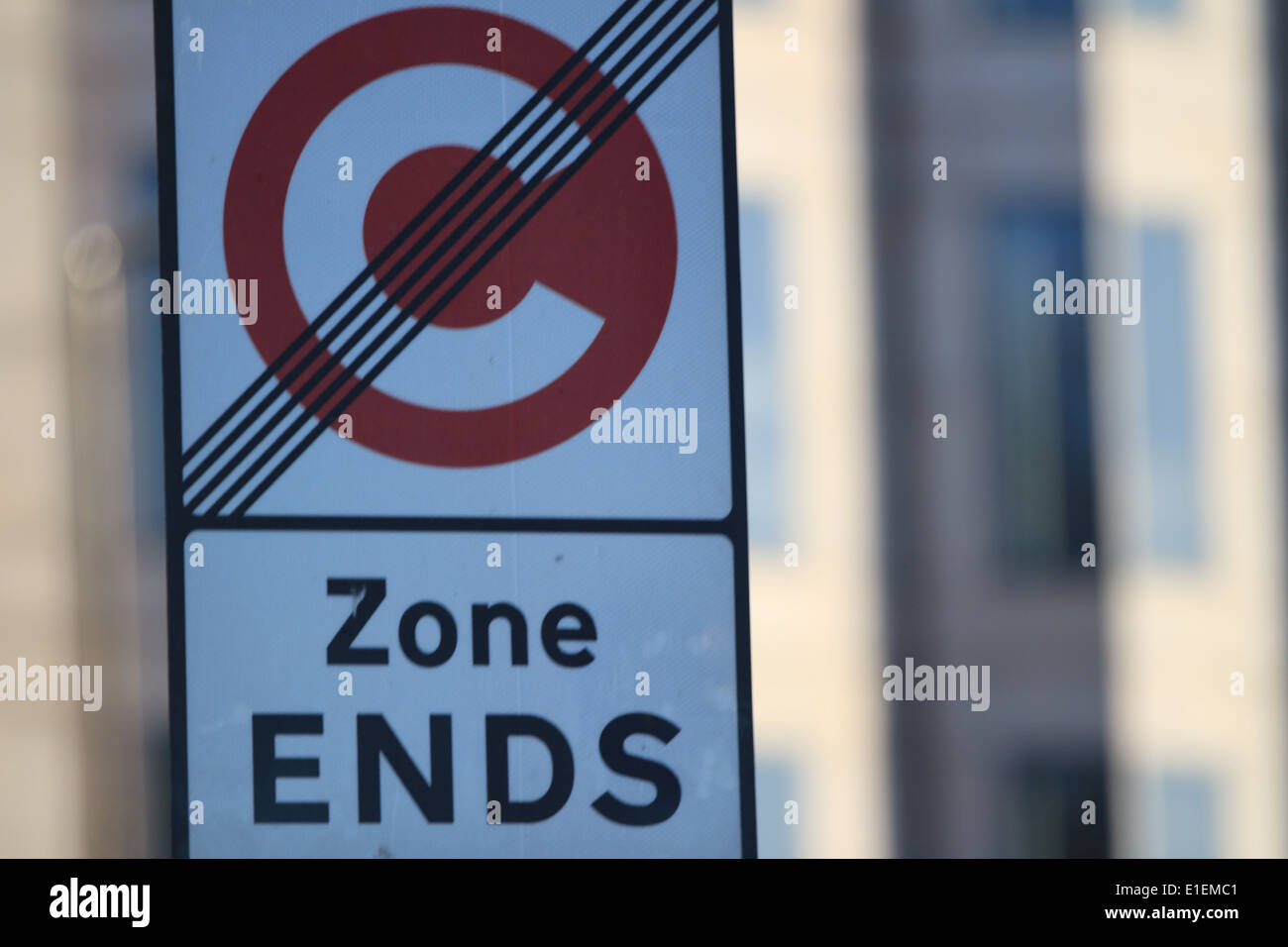 Congestion Zone road sign Stock Photo - Alamy