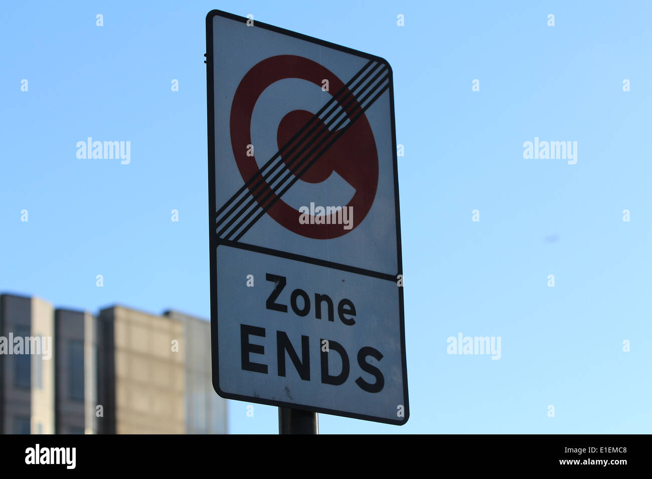 Congestion Zone road sign Stock Photo - Alamy