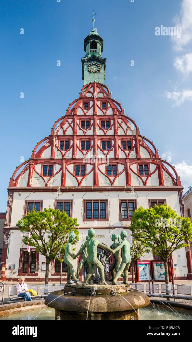 Gothic Gewandhaus (cloth merchants hall), now Theater Plauen Zwickau ...