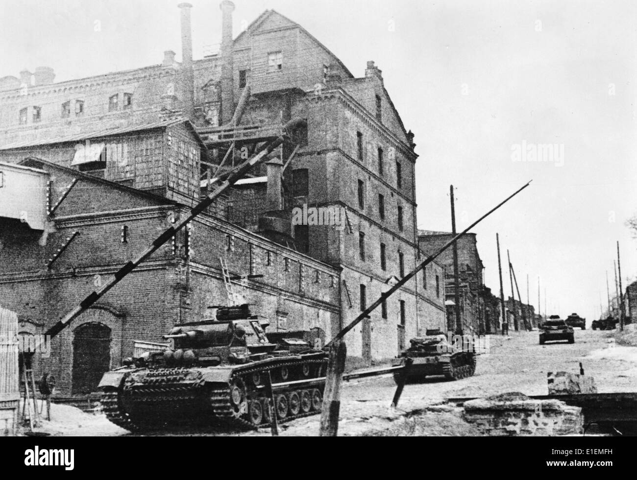 German tanks roll into Rostov, USSR, 1941. In November 1941, the city ...