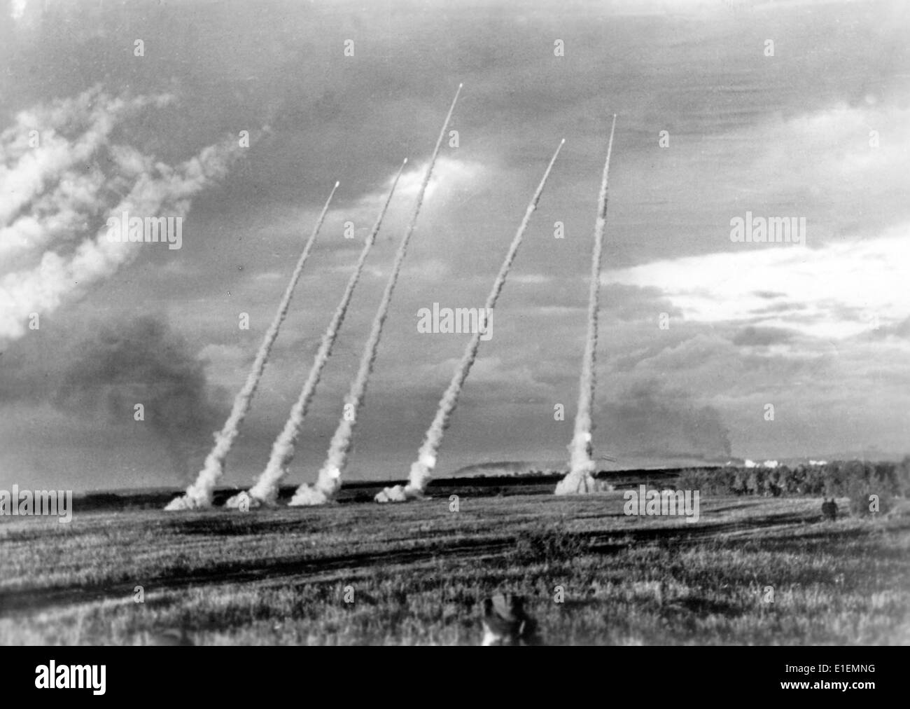 The picture from National Socialist reporting shows five Nebelwerfer ...
