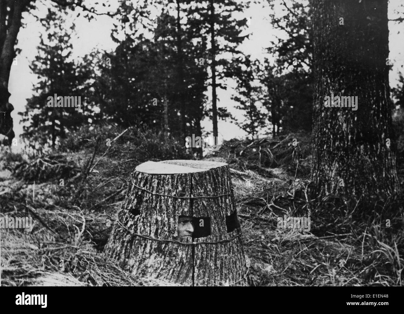 The picture from Nazi propaganda shows a Soviet observations stand made ...