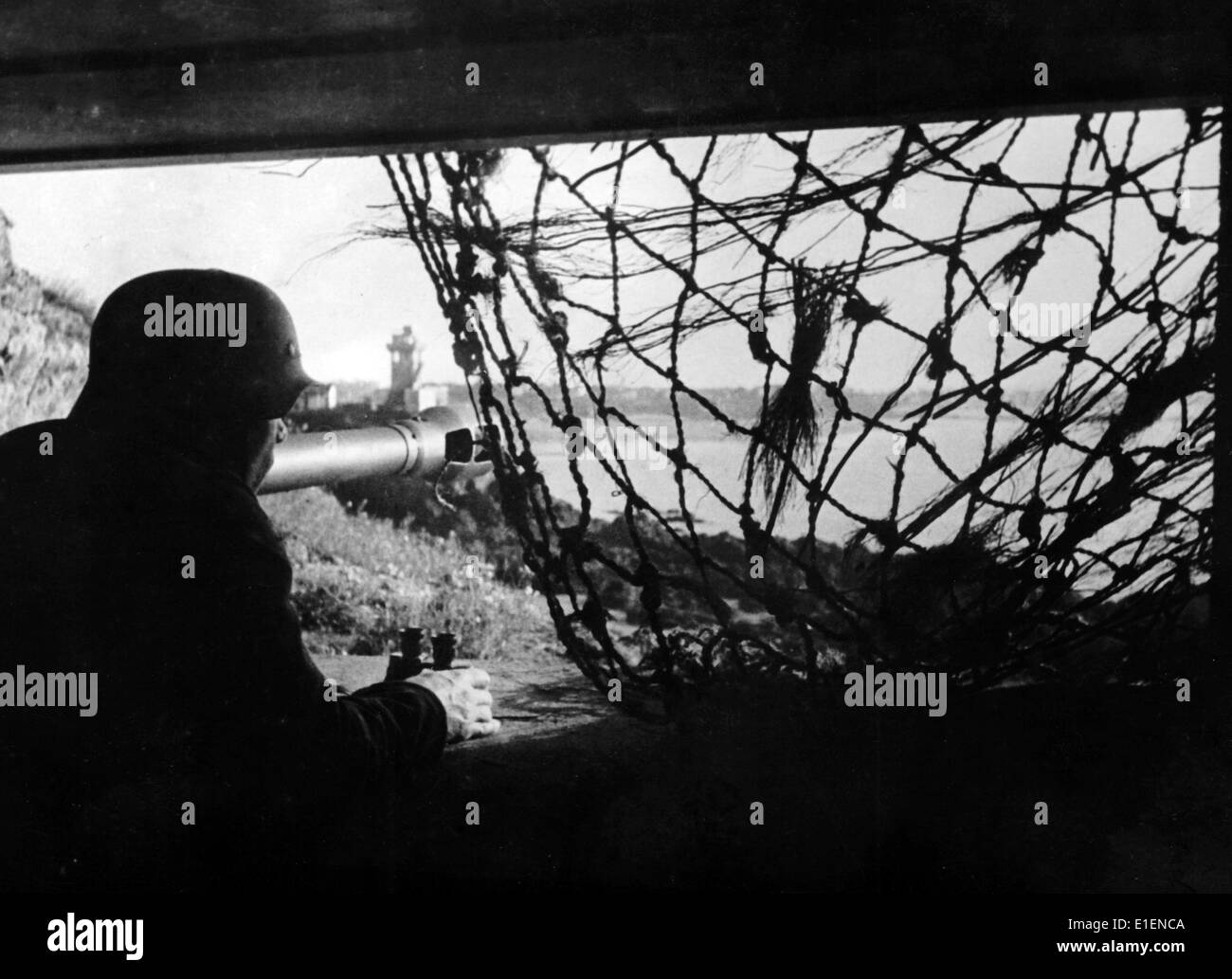 The picture from a Nazi news report shows German soldiers waiting for ...