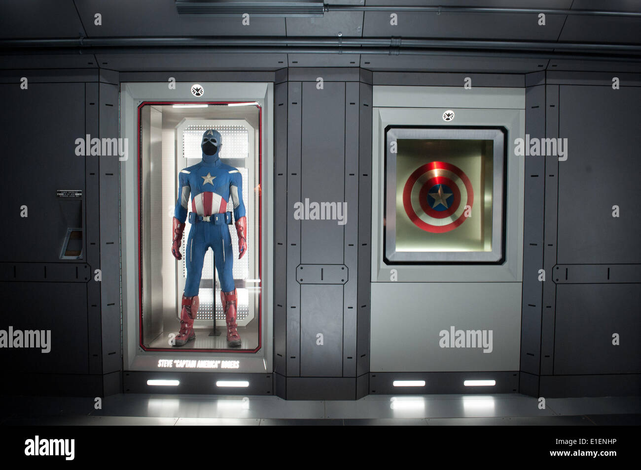 May 30, 2014 - Manhattan, New York, U.S. - The Captain America exhibit ...