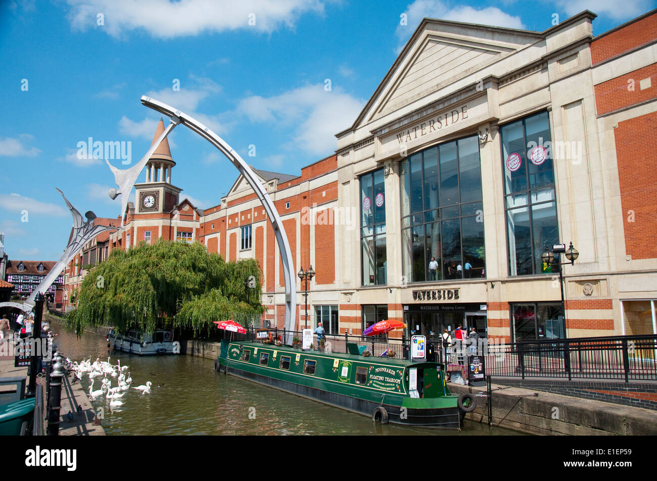 The River Witham and Empowerment Sculpture in Lincoln City Centre ...