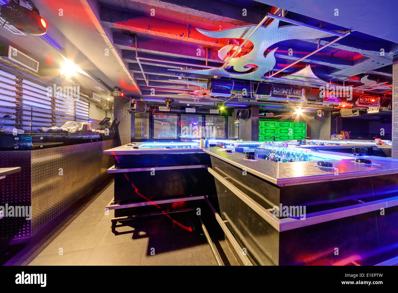 interior of night club with vivid colors Stock Photo - Alamy