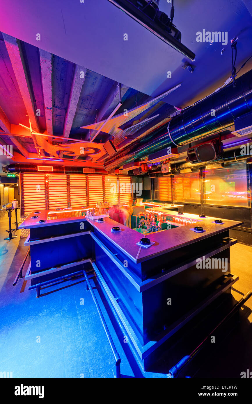 interior of night club with vivid colors Stock Photo - Alamy
