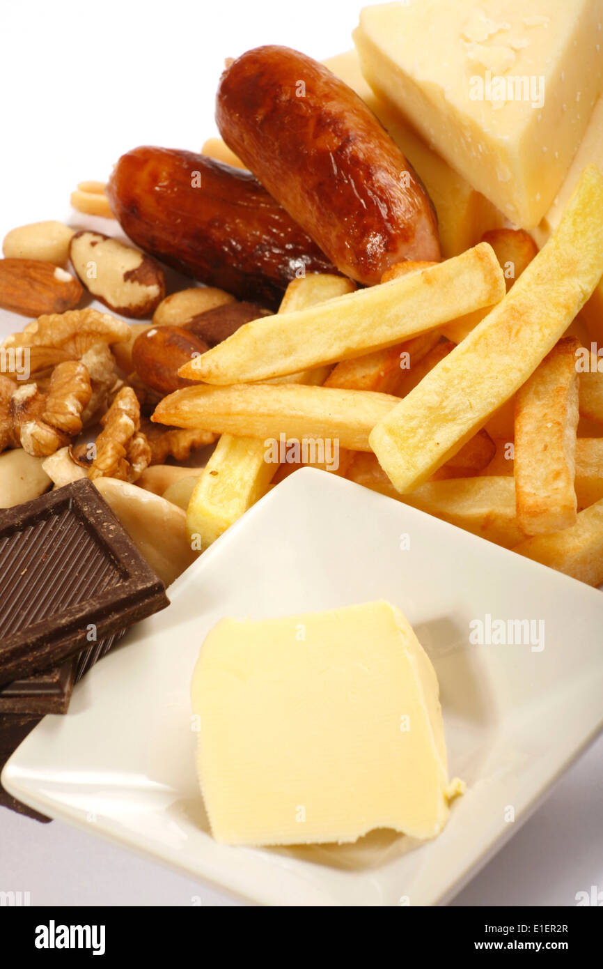 High Calorie Foods Stock Photo - Alamy