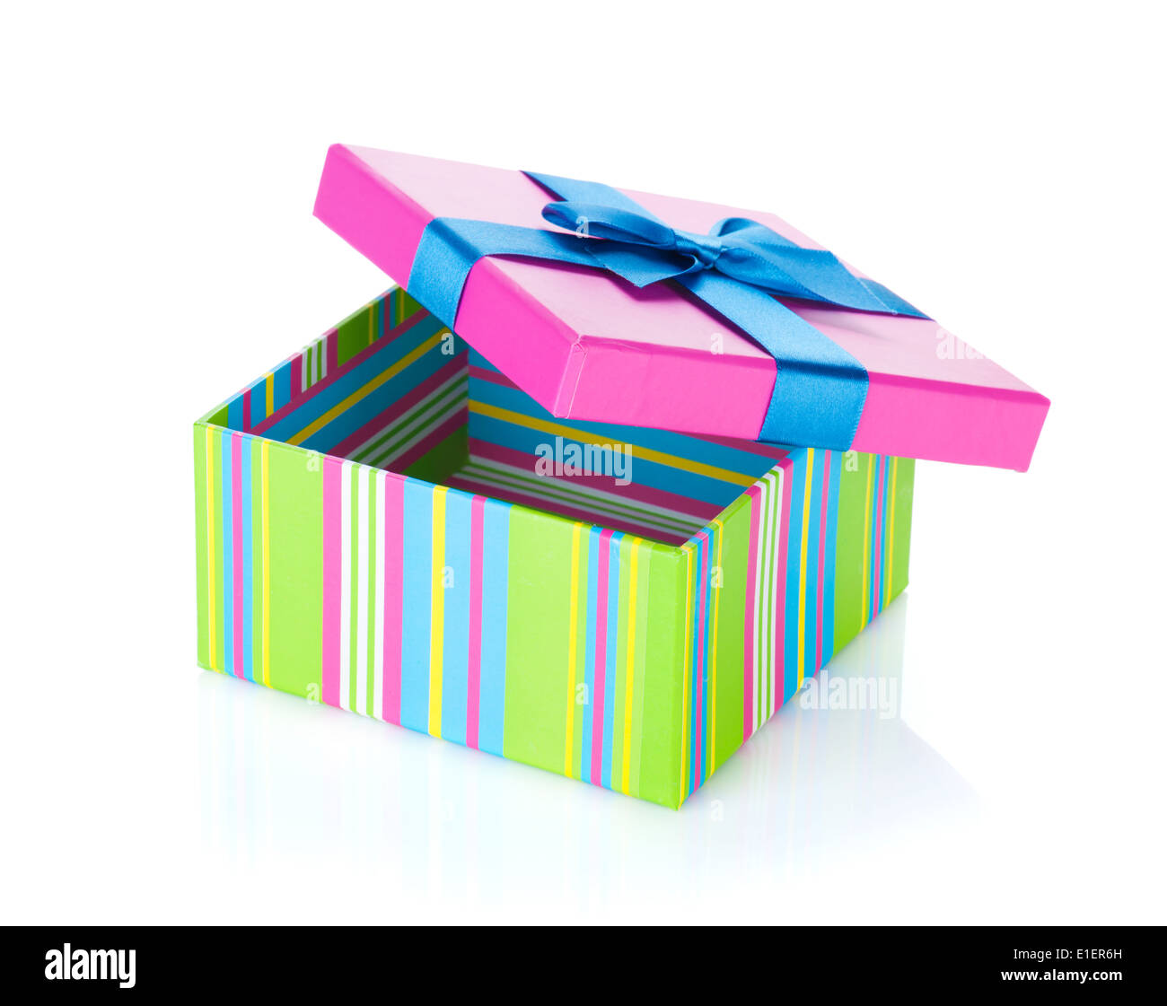 Colorful gift box. Isolated on white background Stock Photo - Alamy