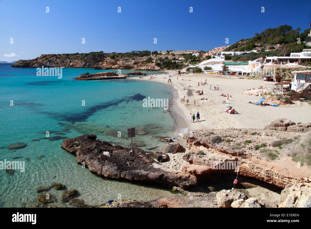 General view of Cala Tarida beach Stock Photo - Alamy