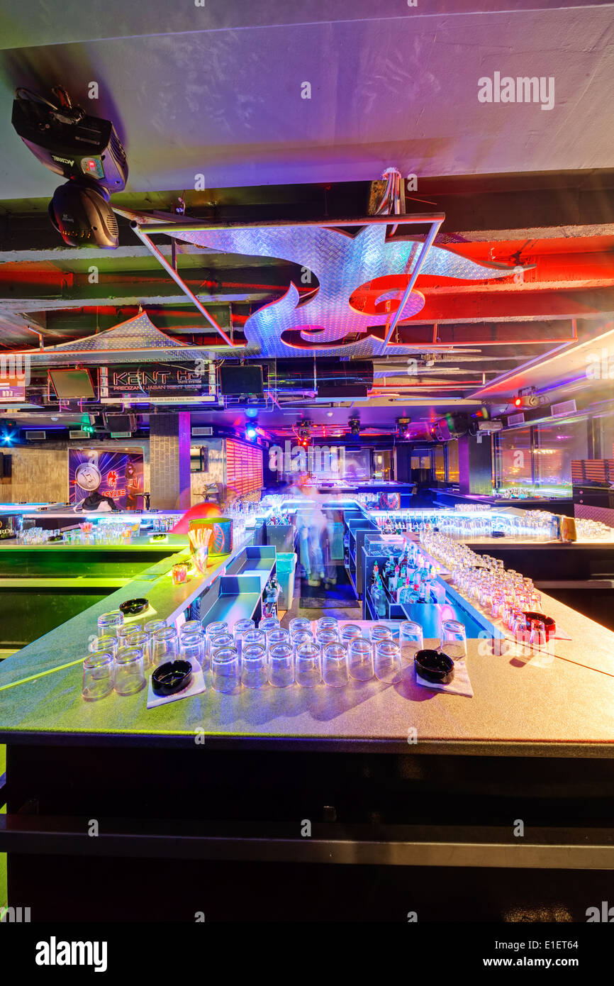 interior of night club with vivid colors Stock Photo - Alamy