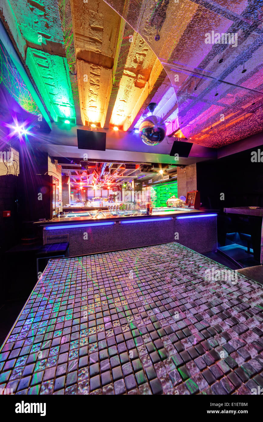 interior of night club with vivid colors Stock Photo - Alamy