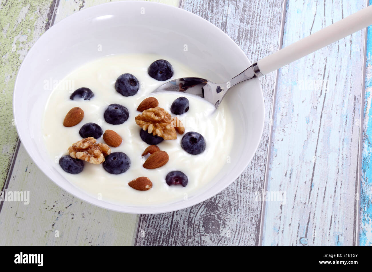 Yoghurt bowl spoon hi-res stock photography and images - Alamy