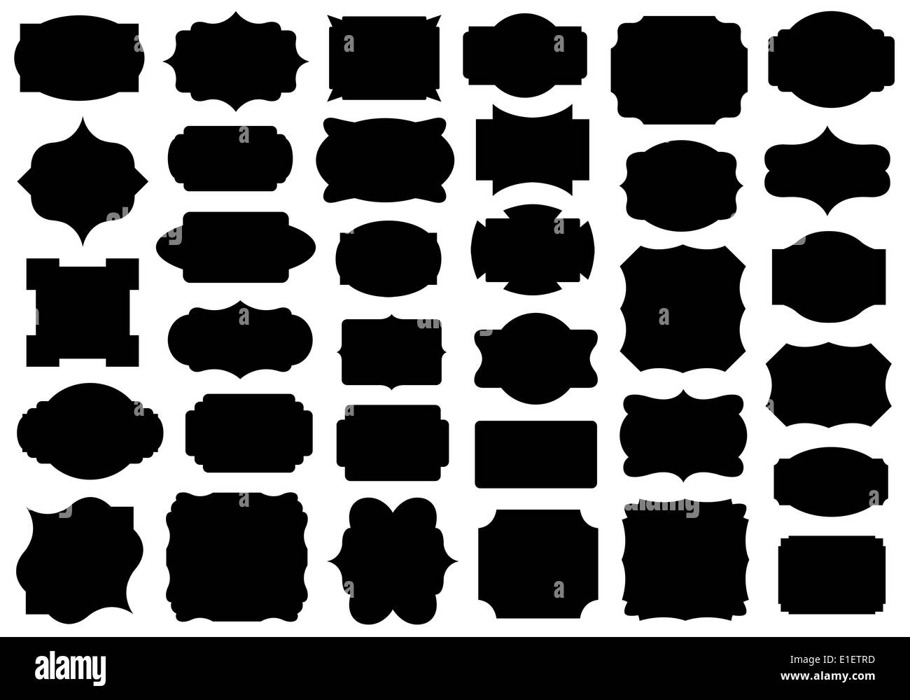 Set of different labels isolated on white Stock Photo - Alamy