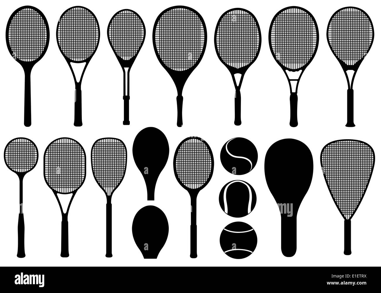 Crossed tennis rackets Black and White Stock Photos & Images - Alamy