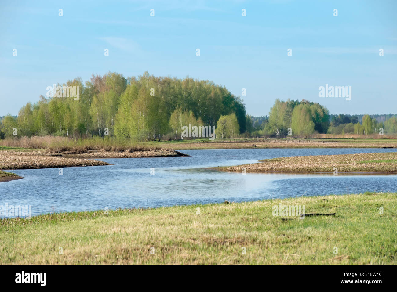 Spring landscape of the river bank Stock Photo - Alamy