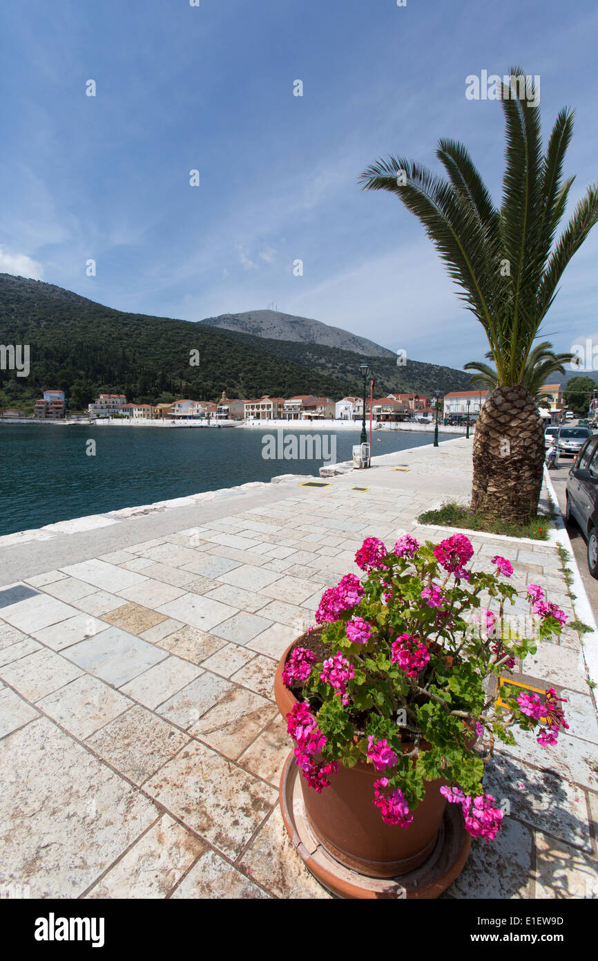 Village of Agia Efimia, Kefalonia. Picturesque view of the waterfront ...