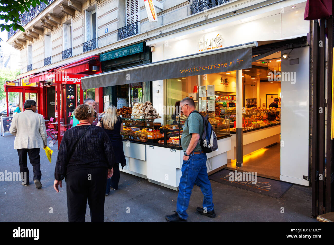 Bread shop selling loafs & baguettes in Paris France typical sellers ...