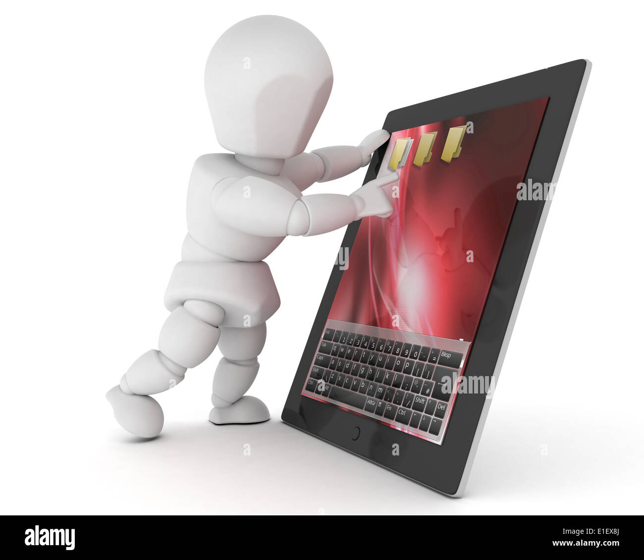Render man tablet pc hi-res stock photography and images - Alamy