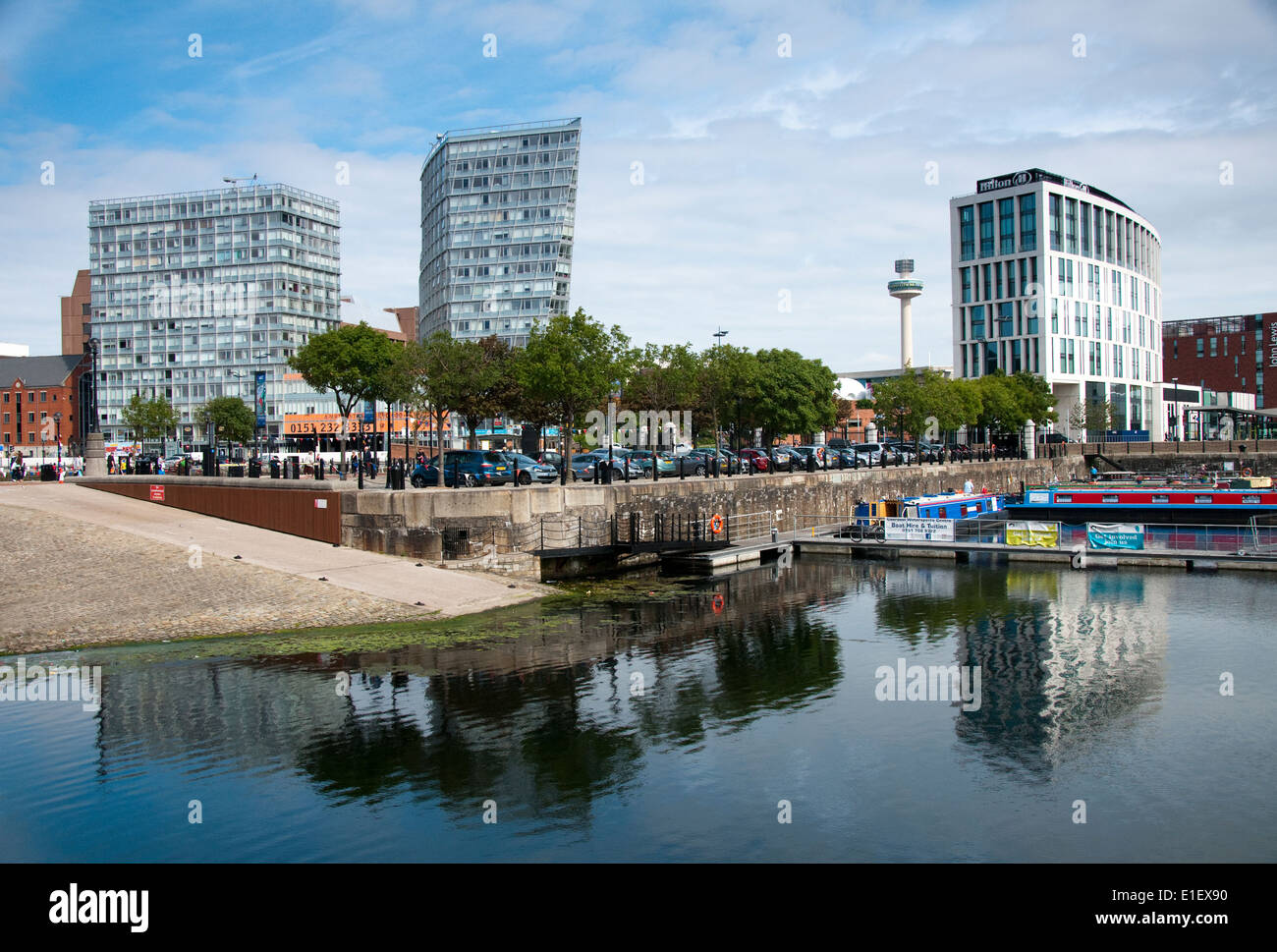 Modern and Historic Buildings side by side at Albert Docks, Liverpool ...