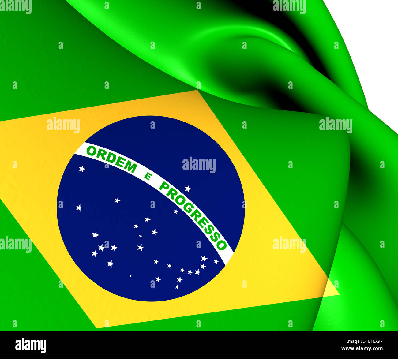 Flag of Brazil. Close Up Stock Photo - Alamy