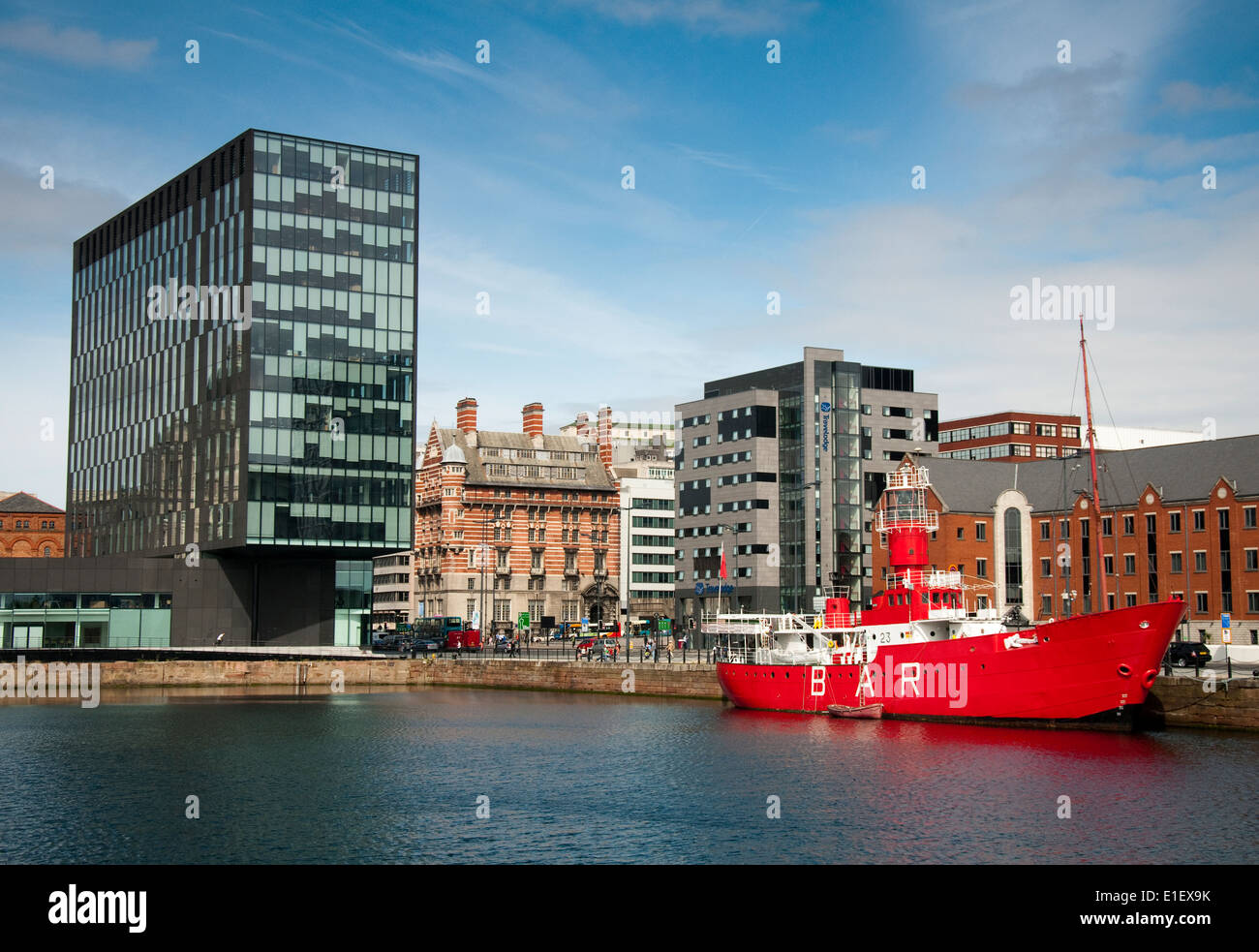 Modern and Historic Buildings side by side at Albert Docks, Liverpool ...