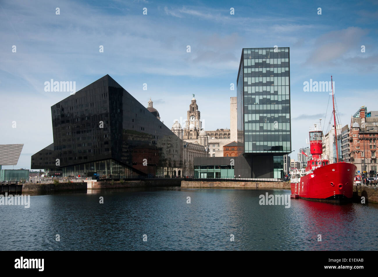 Modern and Historic Buildings side by side at Albert Docks, Liverpool ...