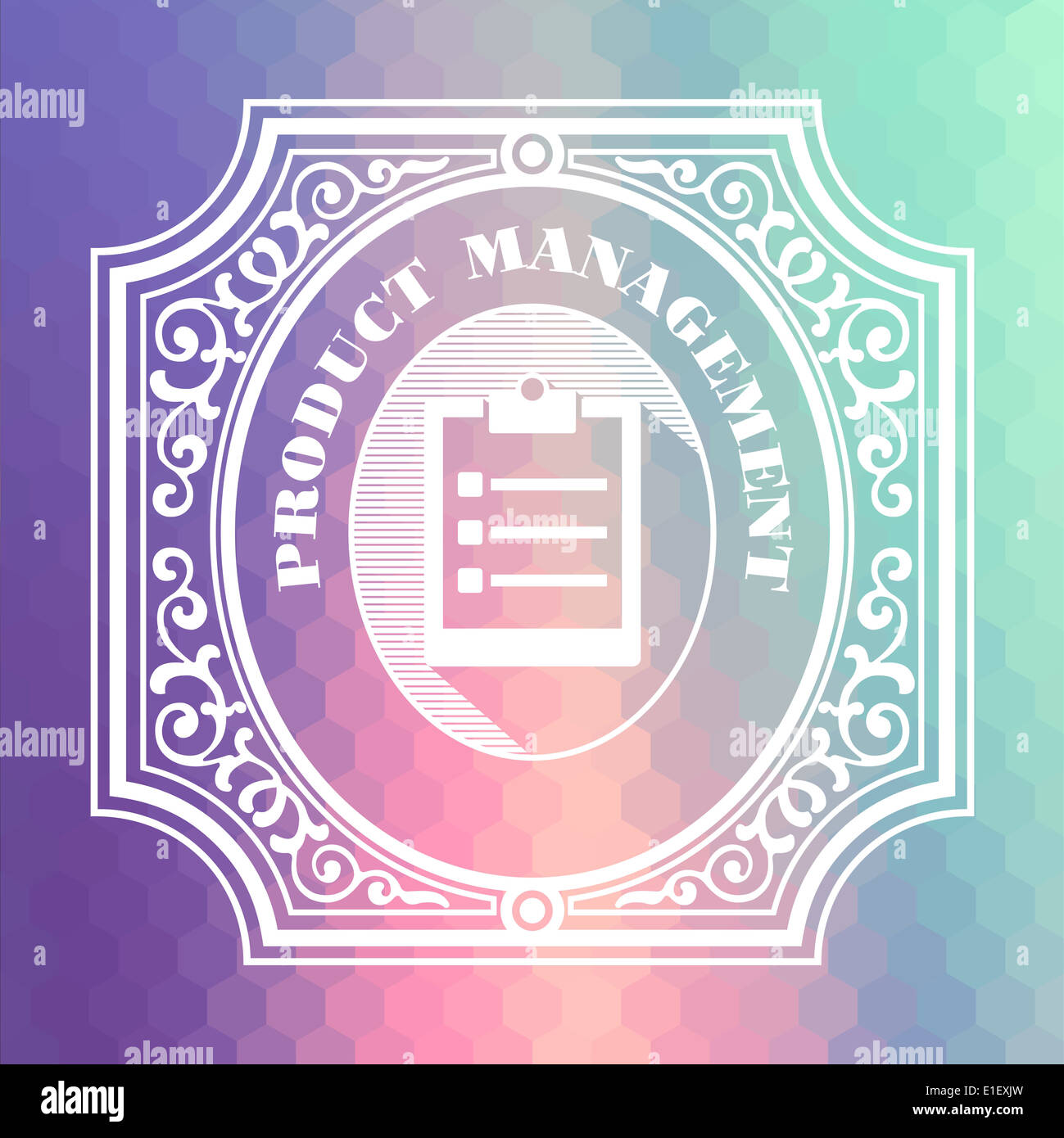 Product Management Concept. Vintage design. Pastels Color Flow ...