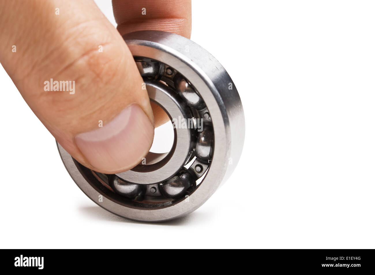 bearing in his hand isolated on white background Stock Photo - Alamy