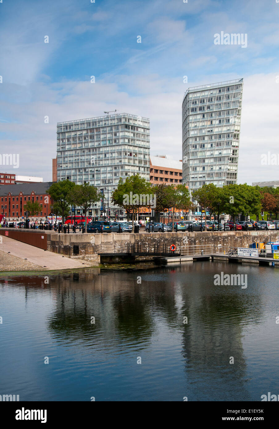 Modern and Historic Buildings side by side at Albert Docks, Liverpool ...