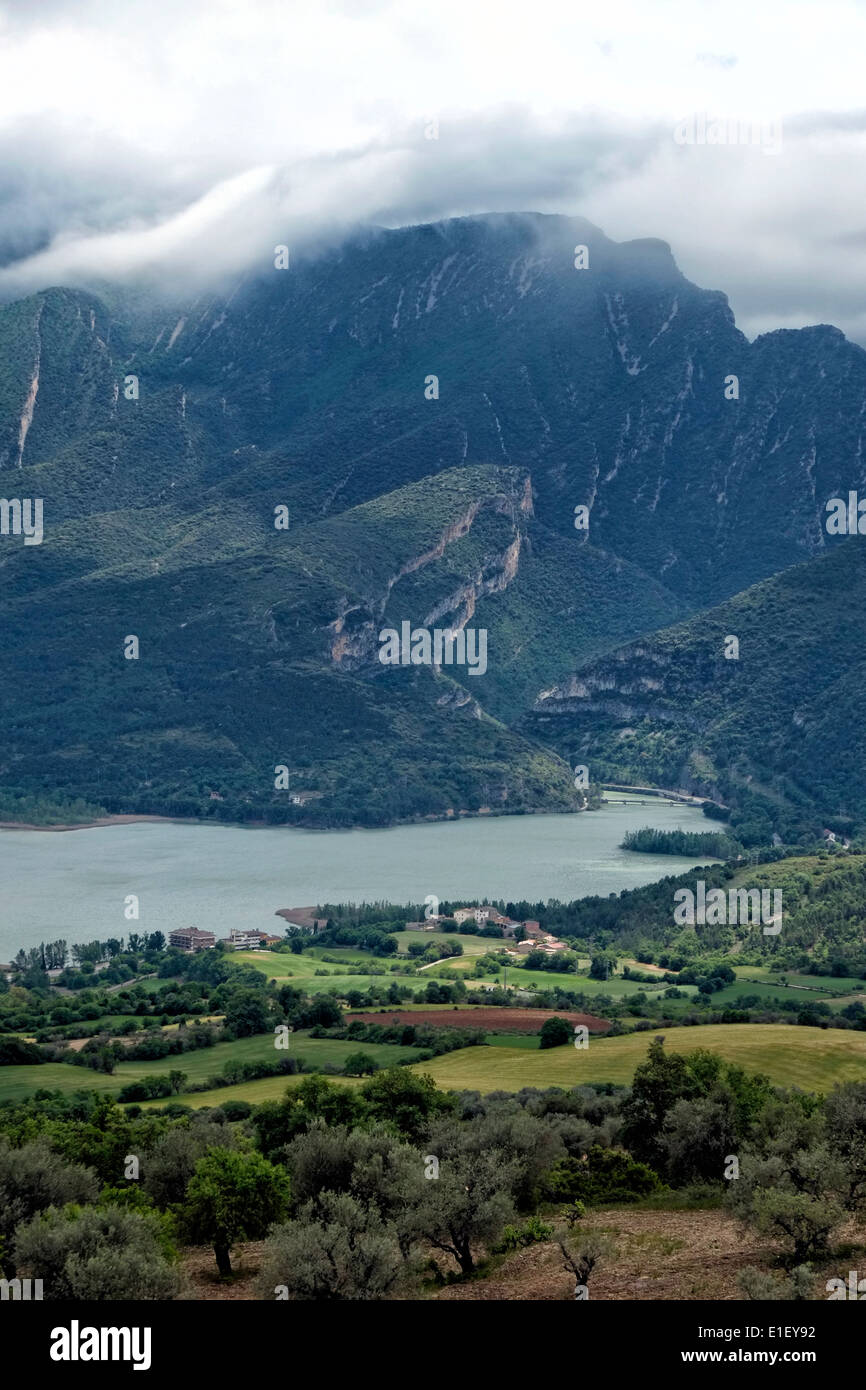 Rural scenery in Sierra Del Montsec region in the Province of Lleida at ...