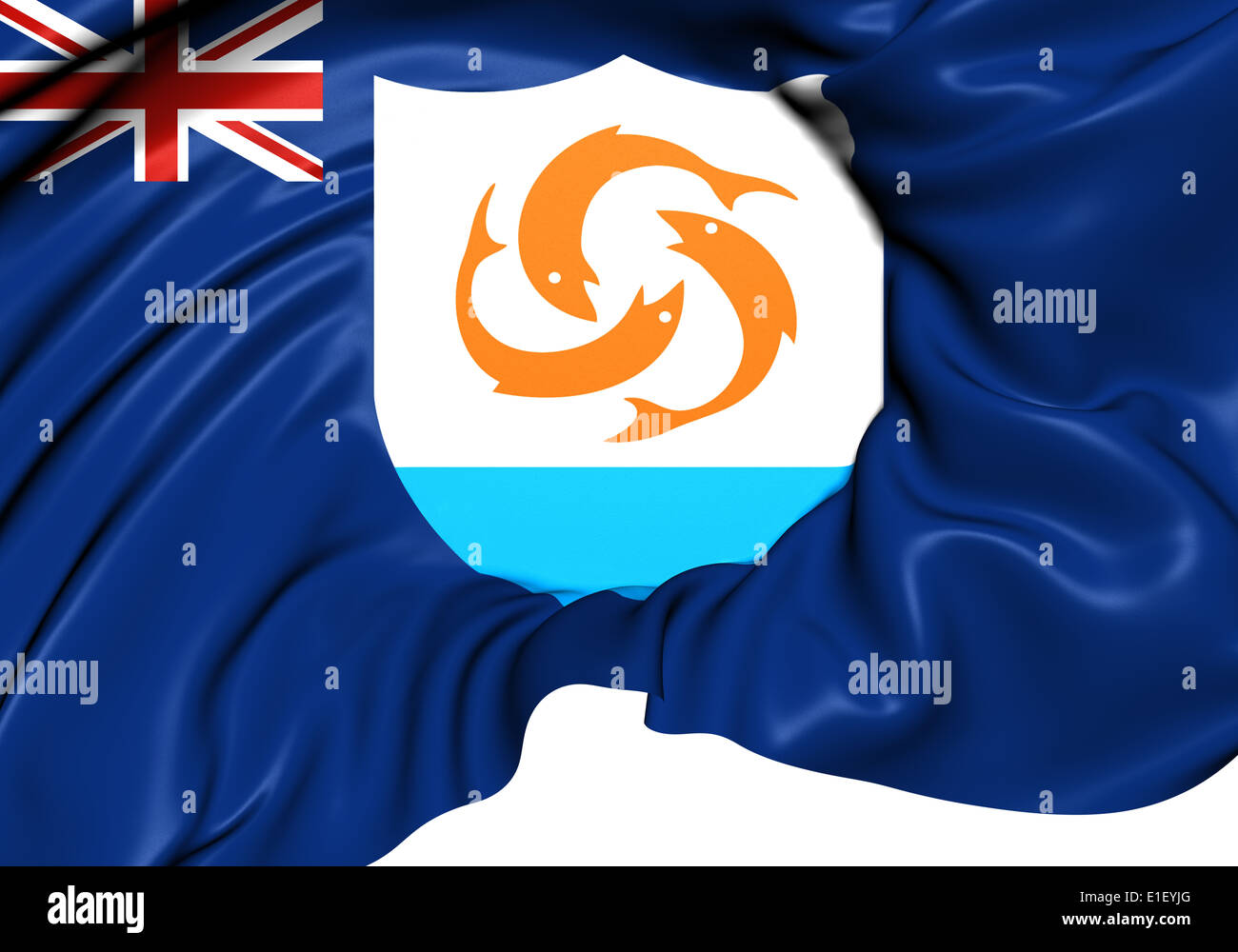 Flag of Anguilla. Close Up Stock Photo - Alamy