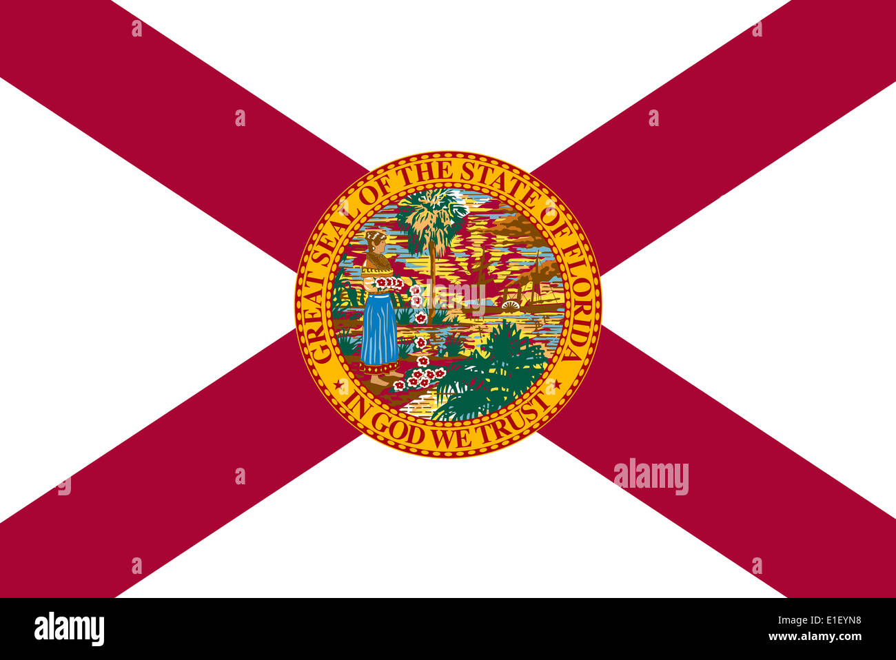 The flag of the USA state of Florida Stock Photo - Alamy