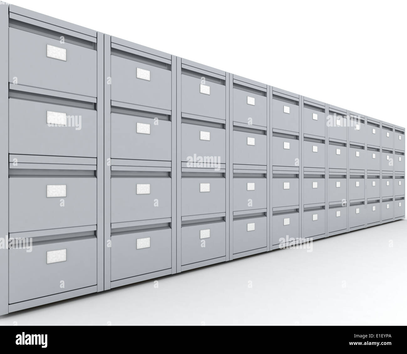 3D Render of a Filing Cabinet Stock Photo - Alamy