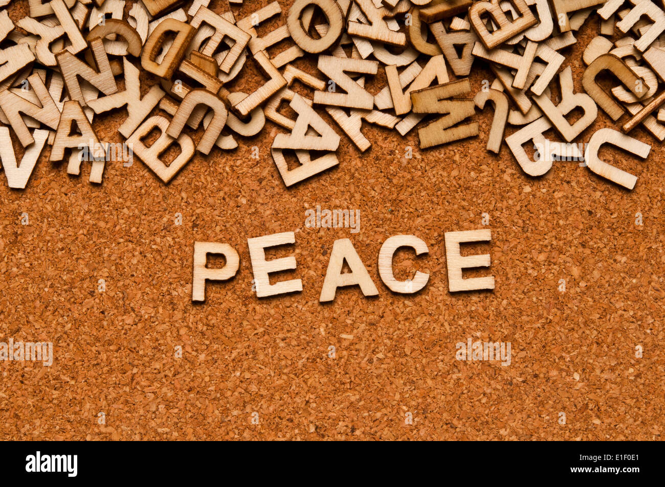 word PEACE written in wooden letters Stock Photo - Alamy