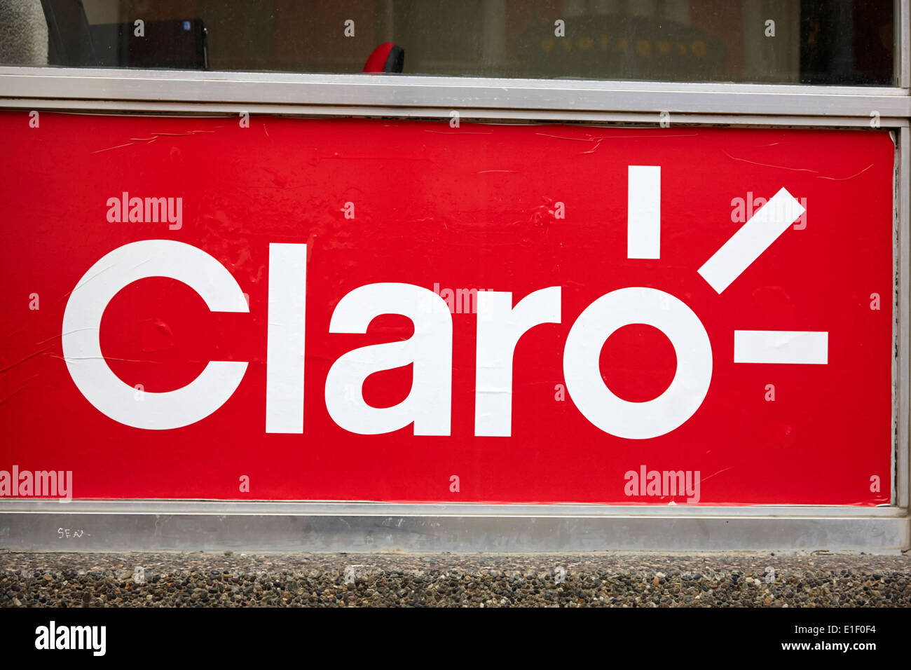 claro mexican telecom group logo Punta Arenas Chile Stock Photo - Alamy