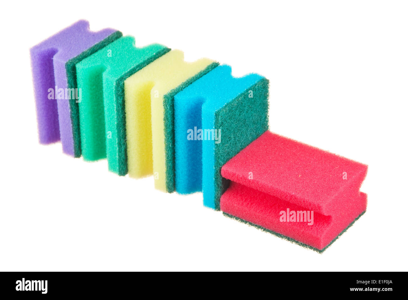 Various sponges isolated on white background Stock Photo - Alamy