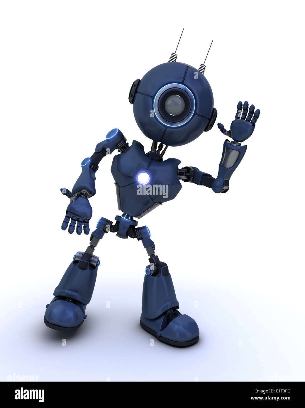 3D Render of an Android waving Stock Photo - Alamy