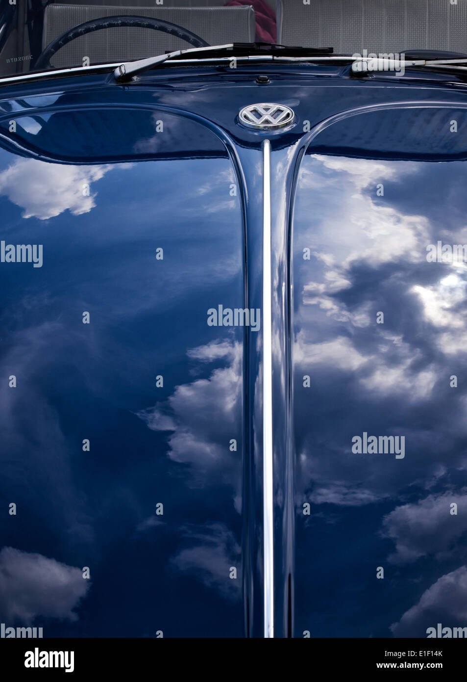 VW Beetle car. Front end with cloud reflections Stock Photo - Alamy