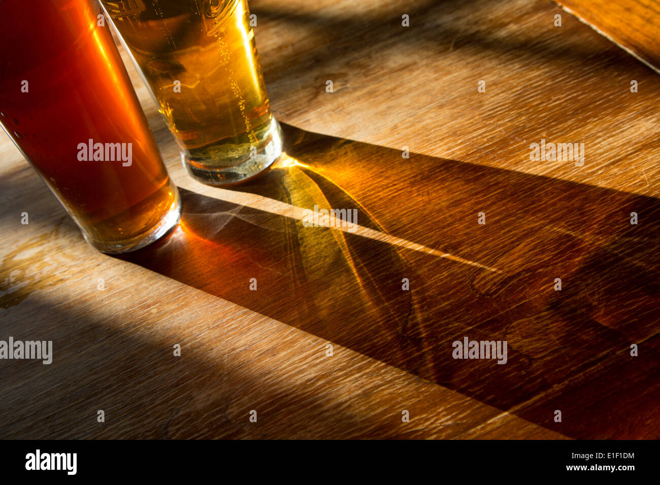 Two pints of lager hi-res stock photography and images - Alamy