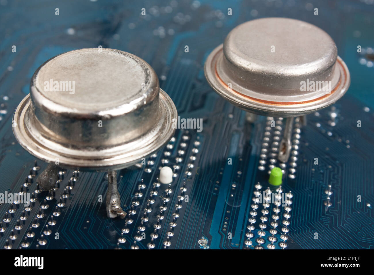 old silicon chip on the electronic board Stock Photo - Alamy
