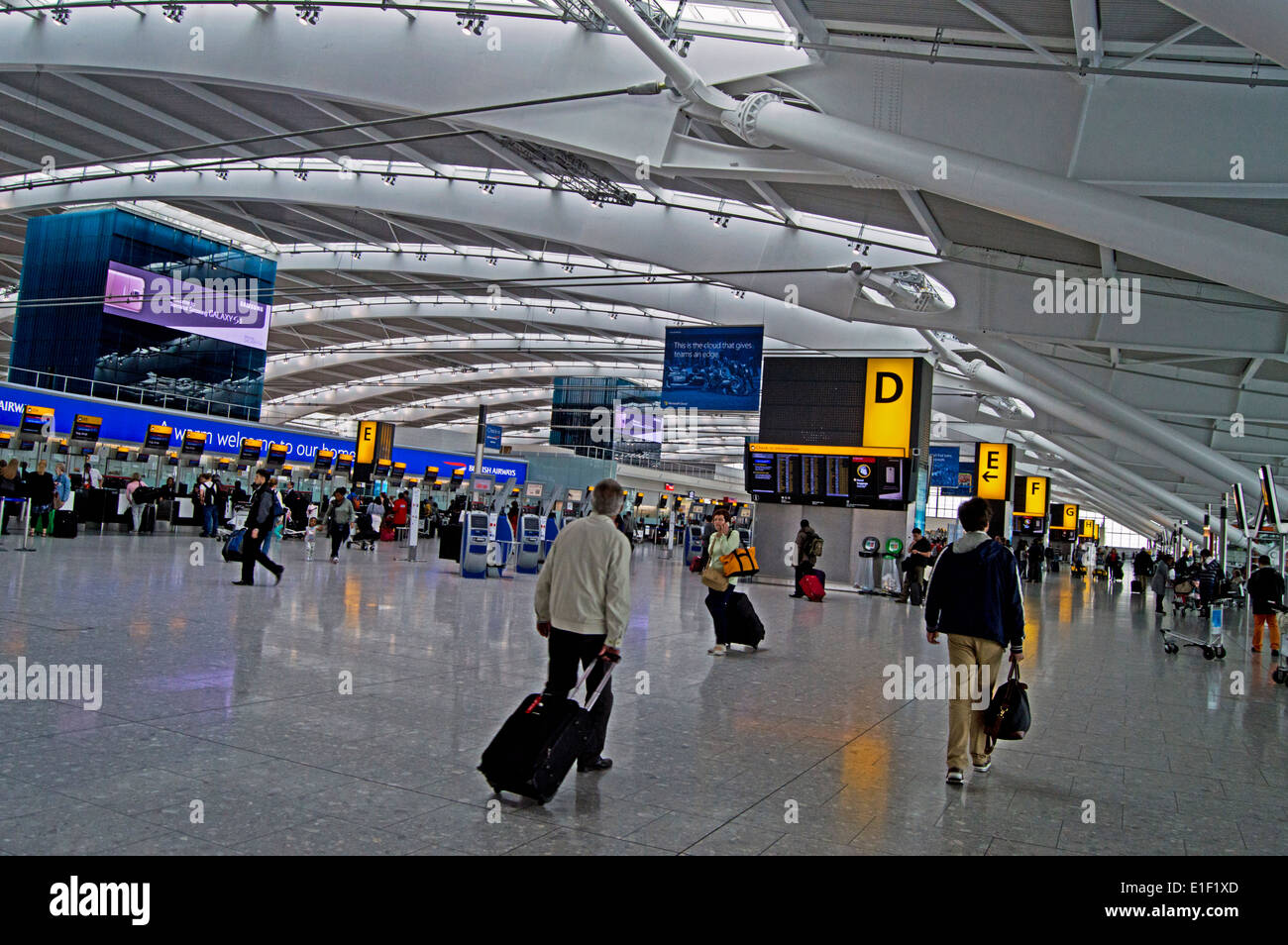 View of Terminal 5 Departures at Heathrow Airport, London Borough of ...
