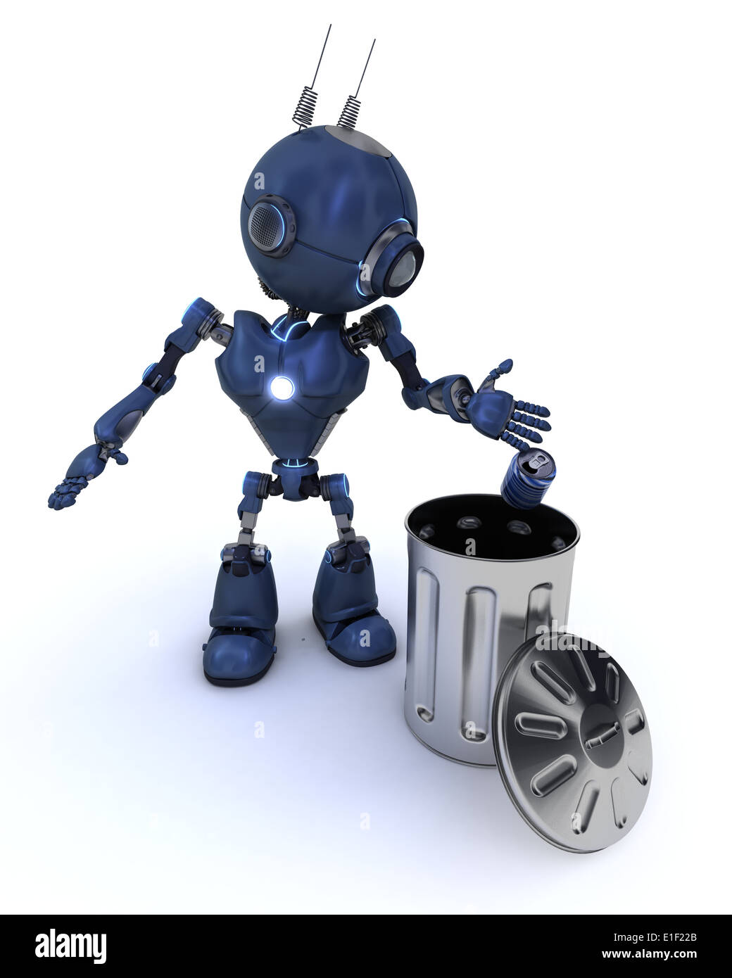 3D Render of an Android recycling trash Stock Photo - Alamy