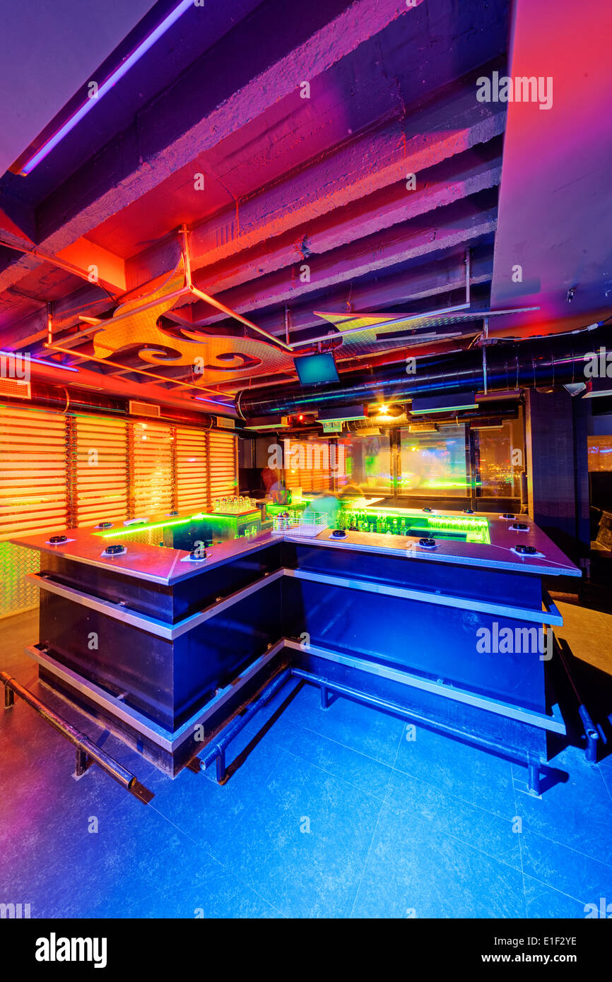 interior of night club with vivid colors Stock Photo - Alamy