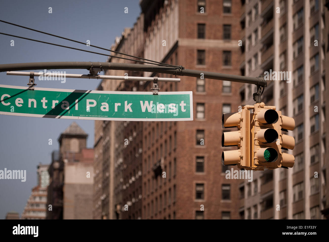 Central park west sign hi-res stock photography and images - Alamy