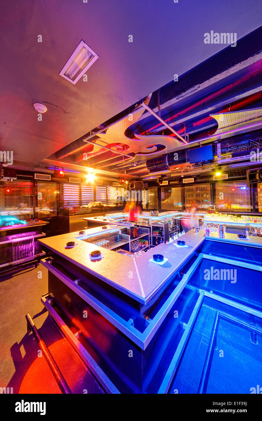 interior of night club with vivid colors Stock Photo - Alamy