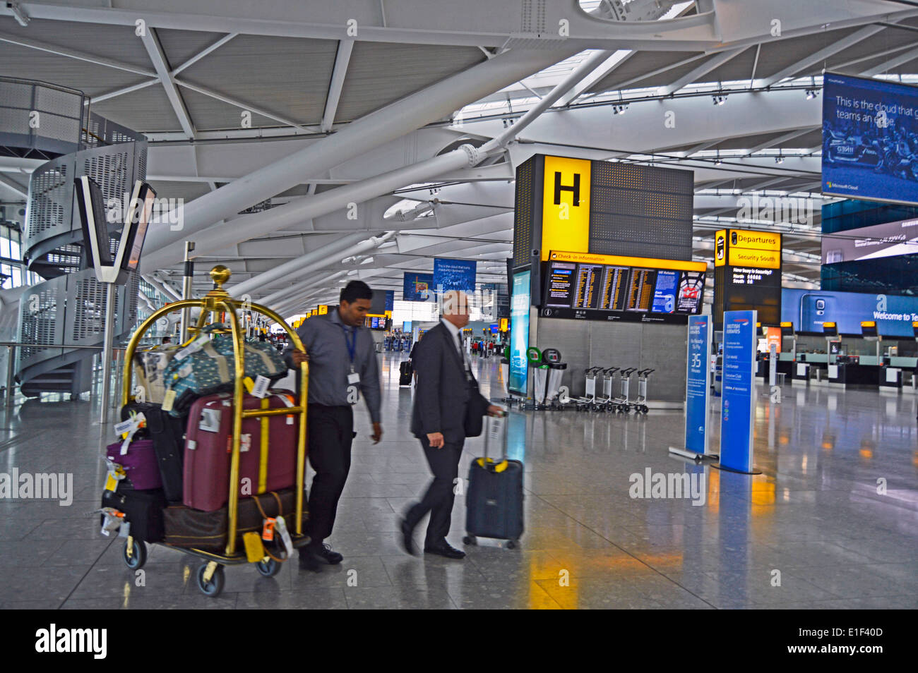 View of Terminal 5 Departures at Heathrow Airport, London Borough of ...