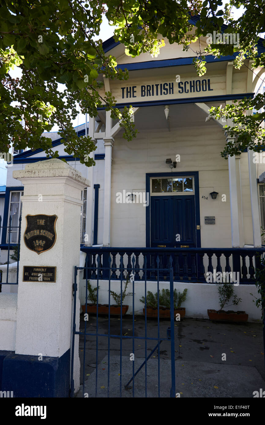 old entrance to the british school Punta Arenas Chile Stock Photo - Alamy