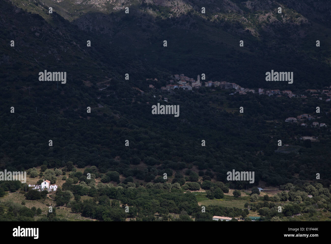 The village of Zilia, which is located in the Haute-Corse department of ...